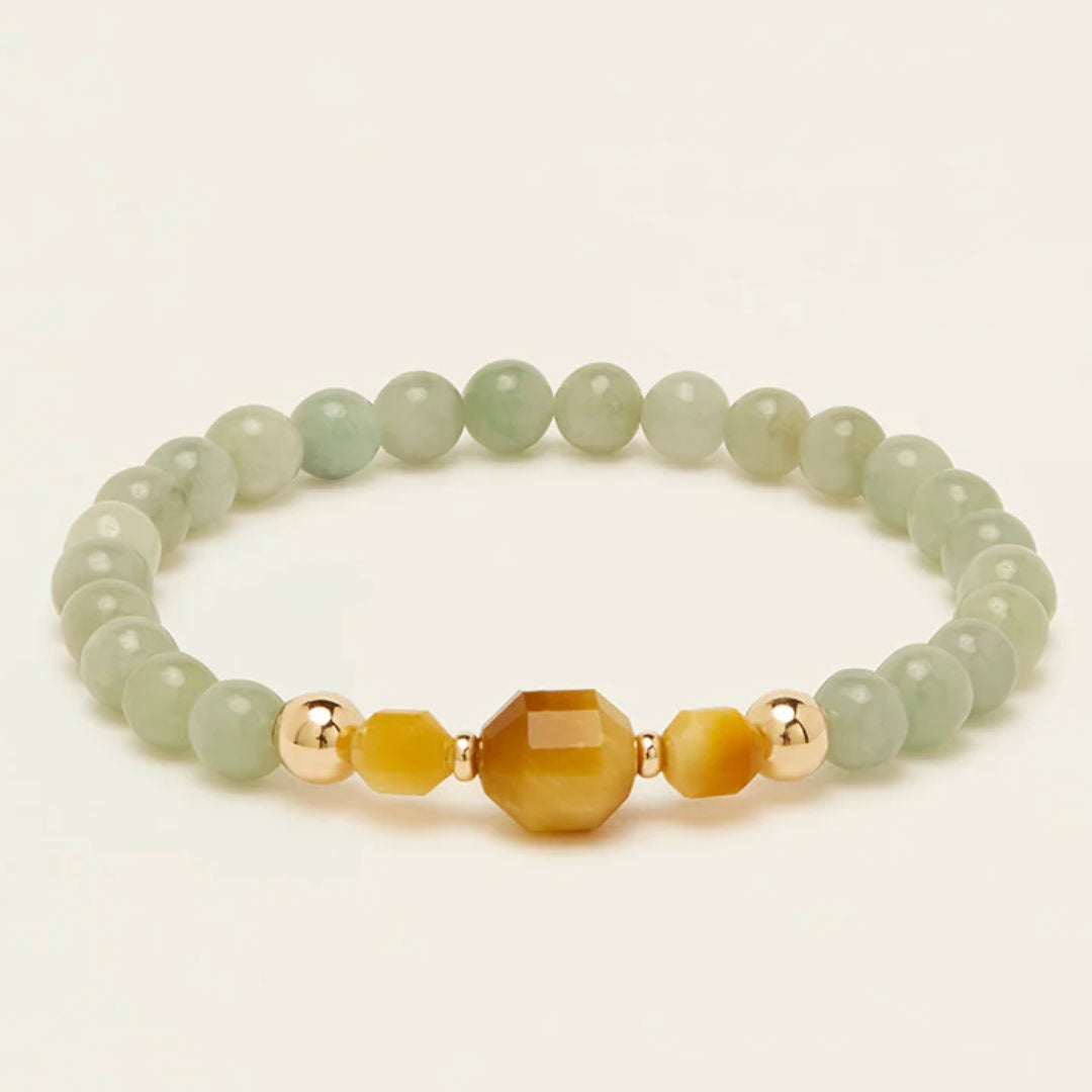 Spiritus | Jade Tiger Bracelet | Golden Tigers Eye, Burmese Jade ...